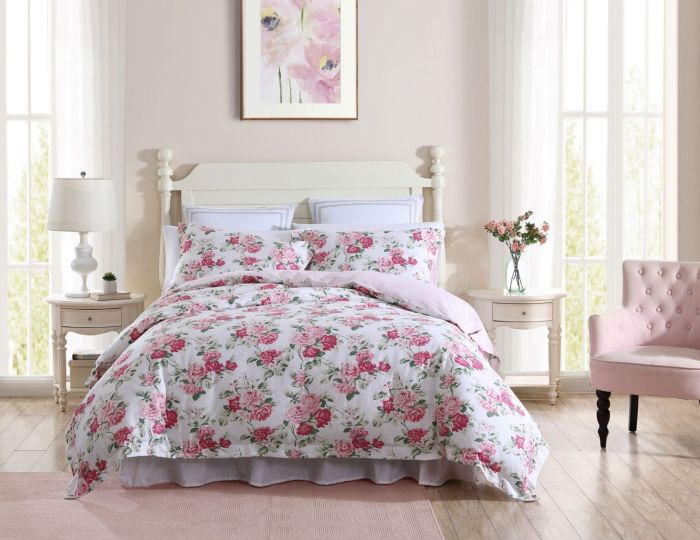 Buy Laura Ashley Lidia Printed Quilt Cover Set Pink Online in Australia
